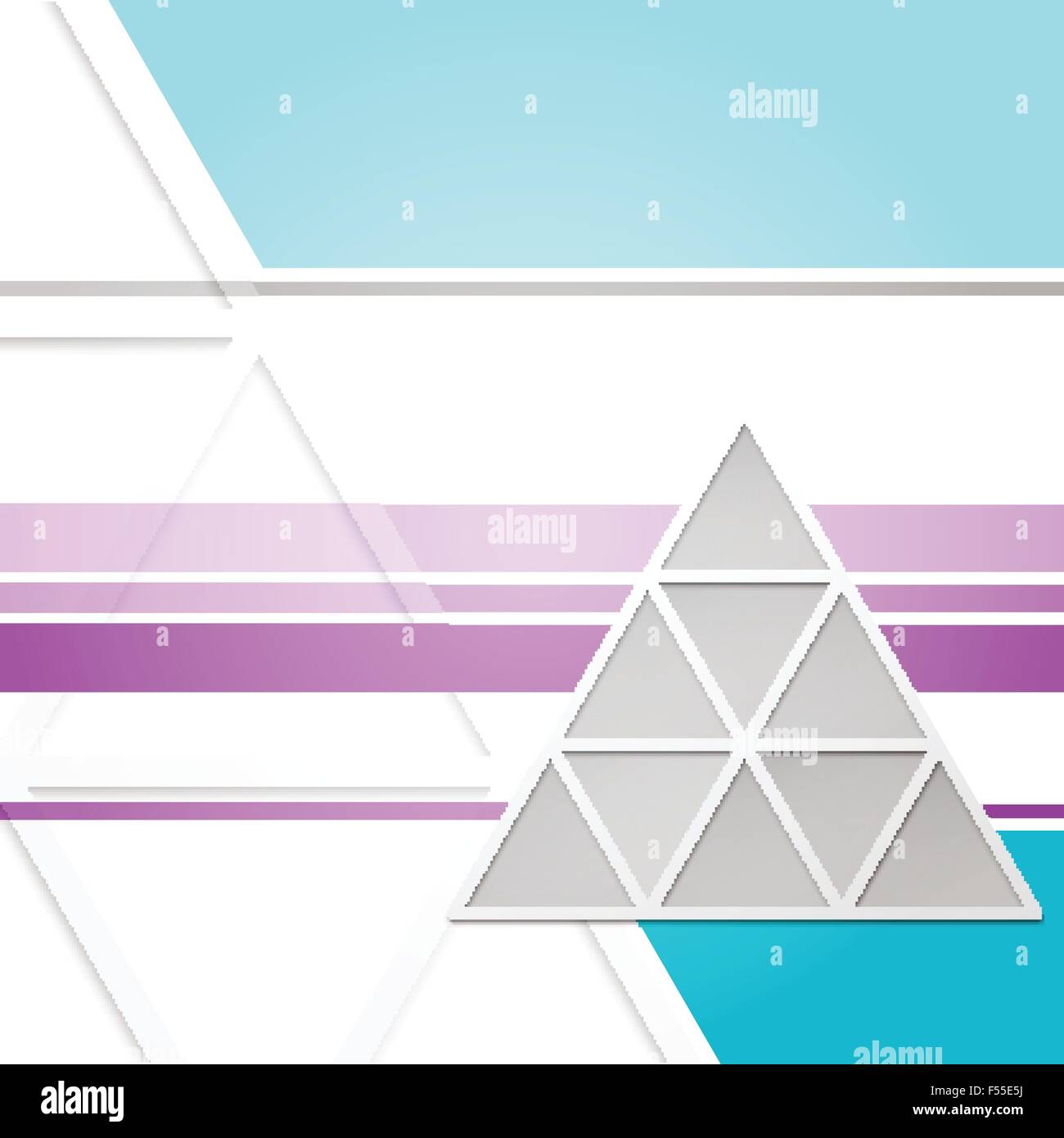 abstract background with triangles, stripes and gray delta frame ...