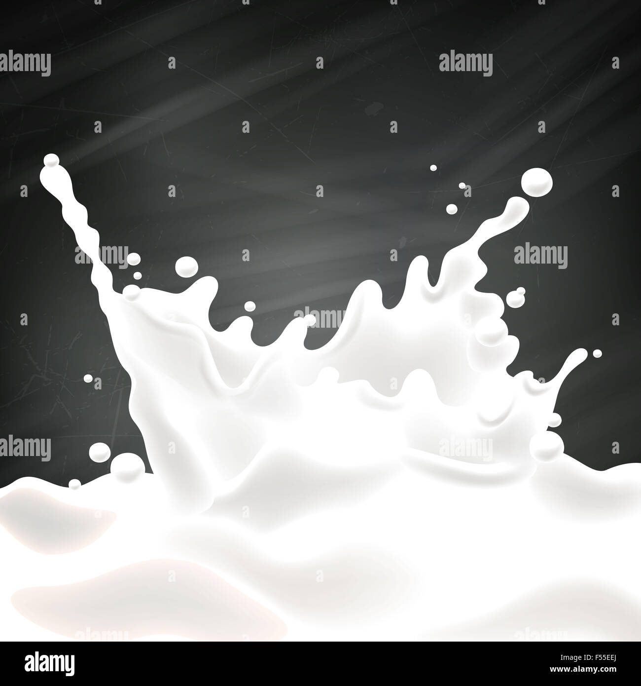 Vector Illustration of a Milk Splash Stock Photo - Alamy
