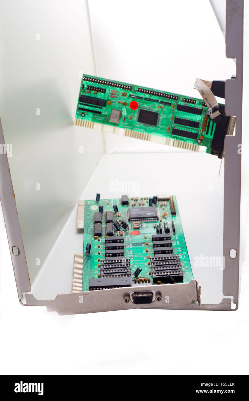 The empty system case with two computer components Stock Photo - Alamy