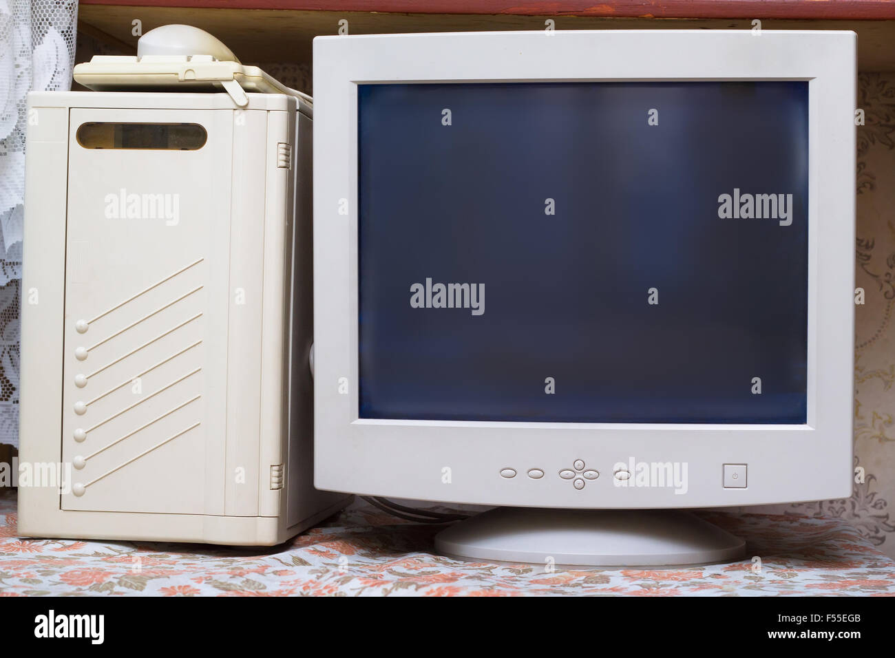 Desktop Computer At home on a table Stock Photo - Alamy