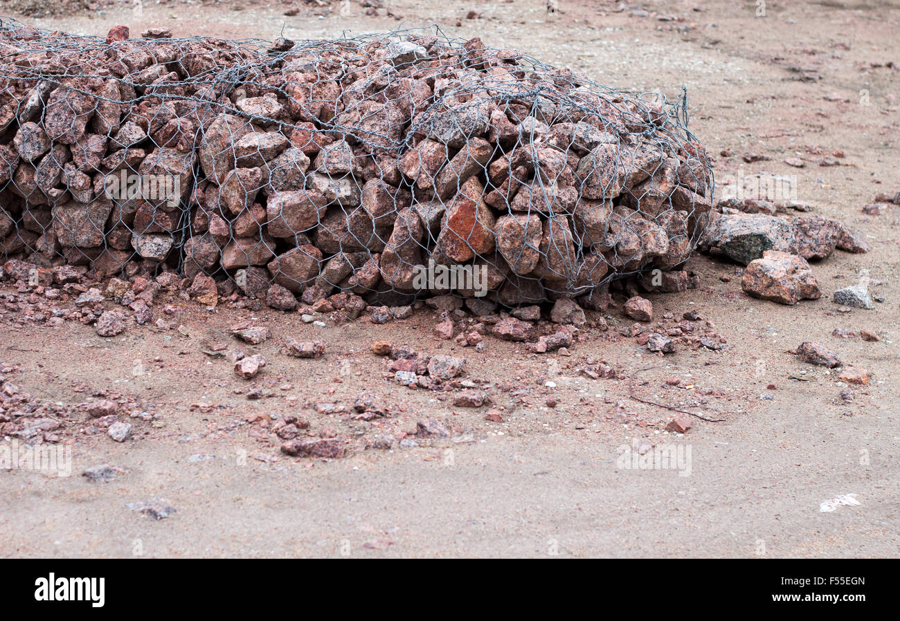 Packing of a granite stone in a building zone Stock Photo - Alamy