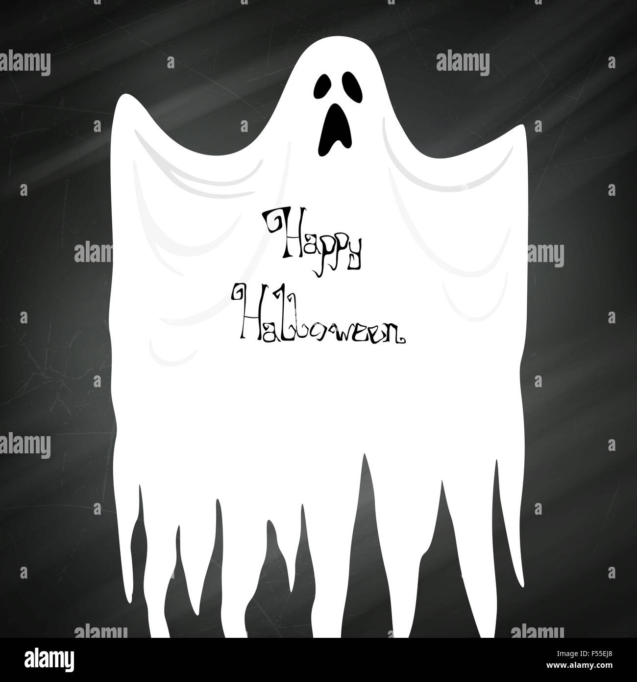 Illustration of an Abstract Halloween Ghost Stock Photo - Alamy