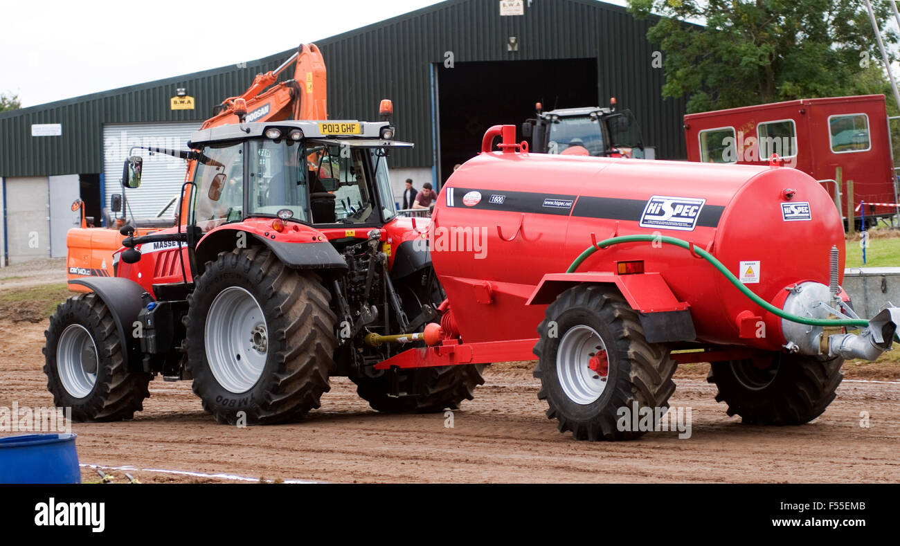 tractor towing a tanker tractors farm farming farmyard agricultural ...