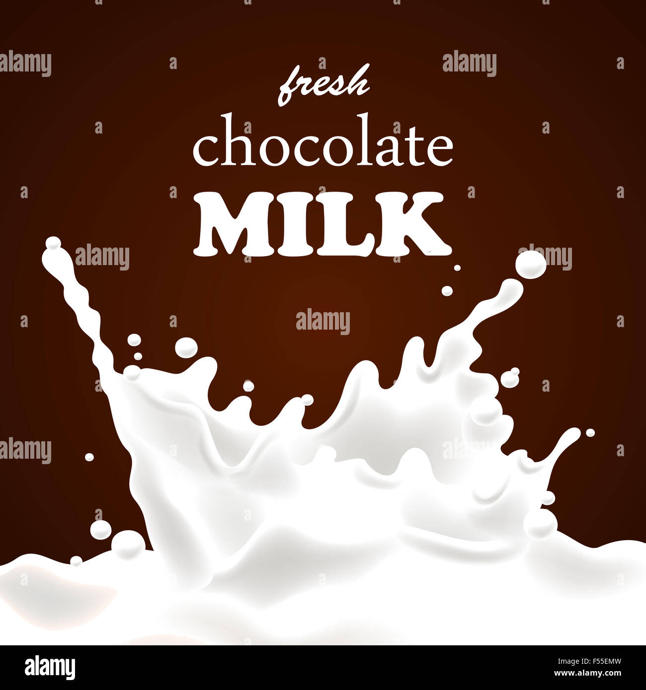 Chocolate Milk Splash Vector