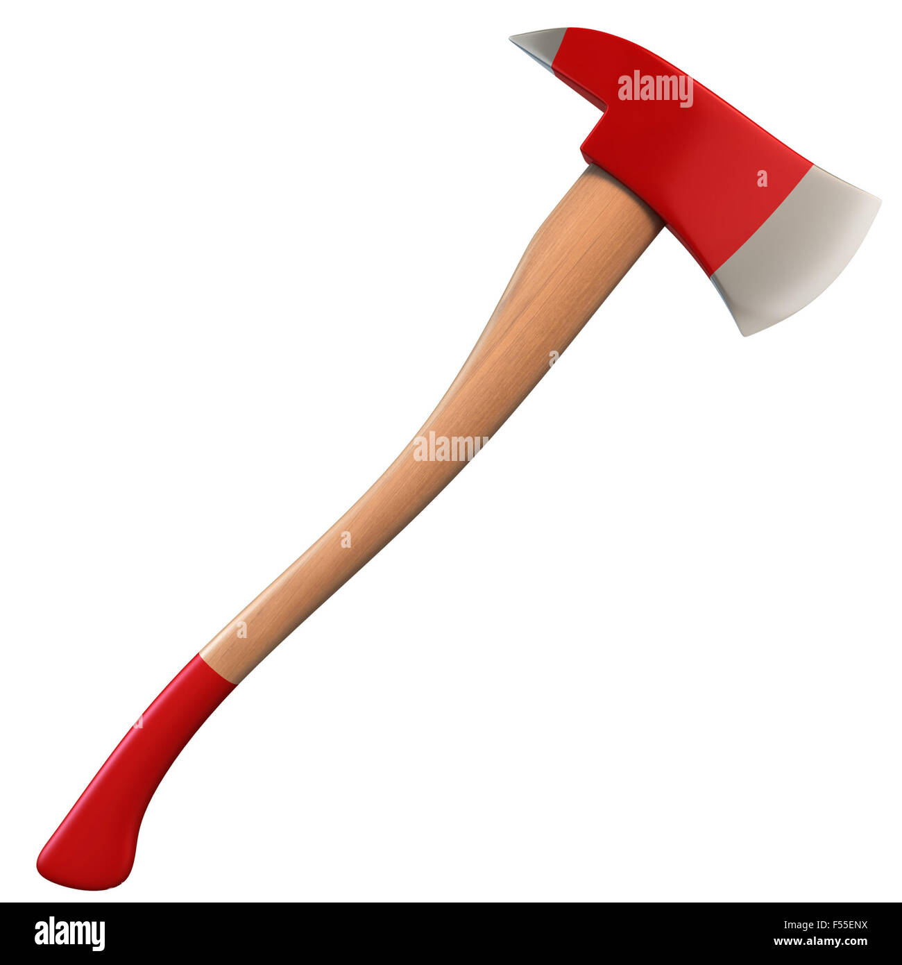 firefighter axe 3d illustration Stock Photo - Alamy