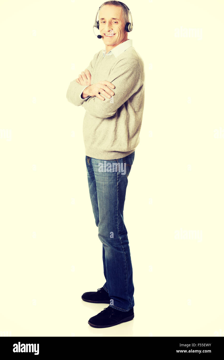 Call center headset hi-res stock photography and images - Alamy