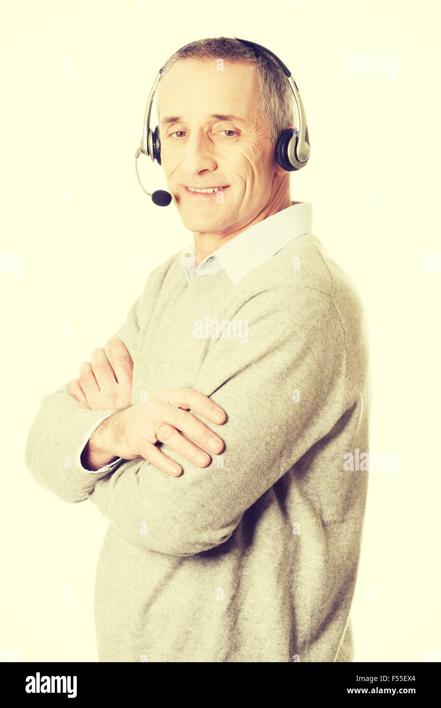 Man wearing headset hi-res stock photography and images - Alamy
