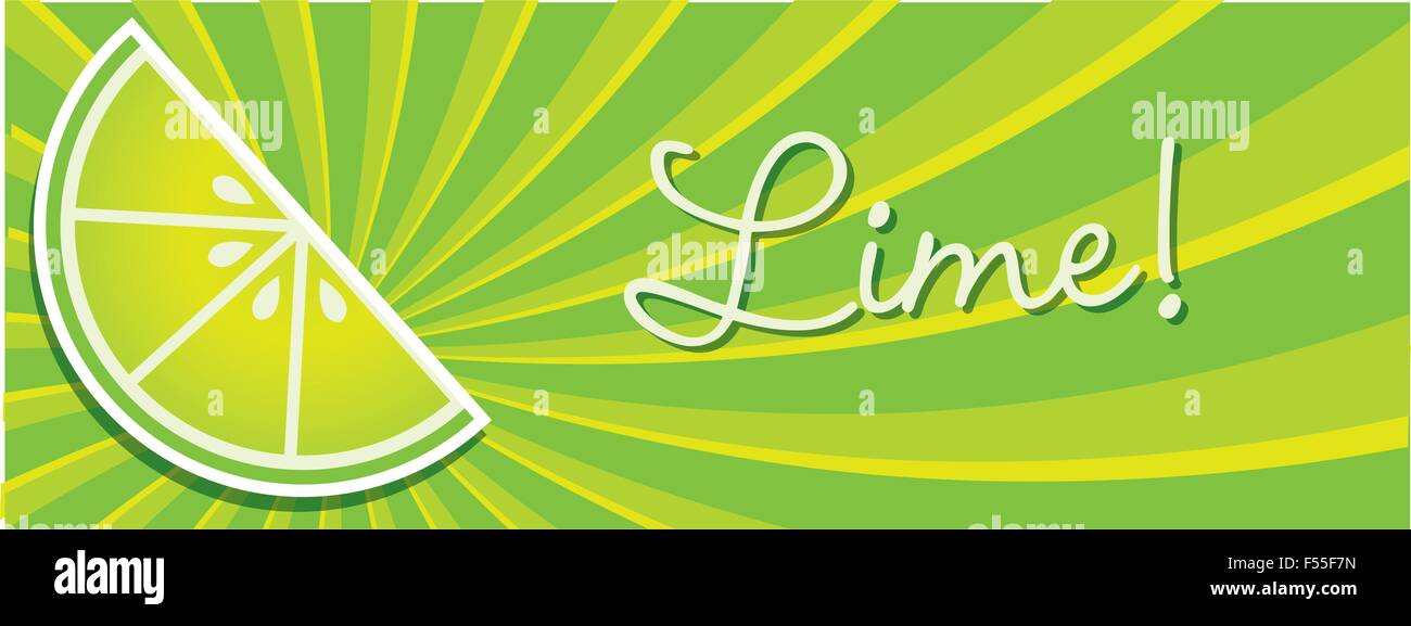 Bright lime wedge banner in vector format Stock Vector Image & Art - Alamy