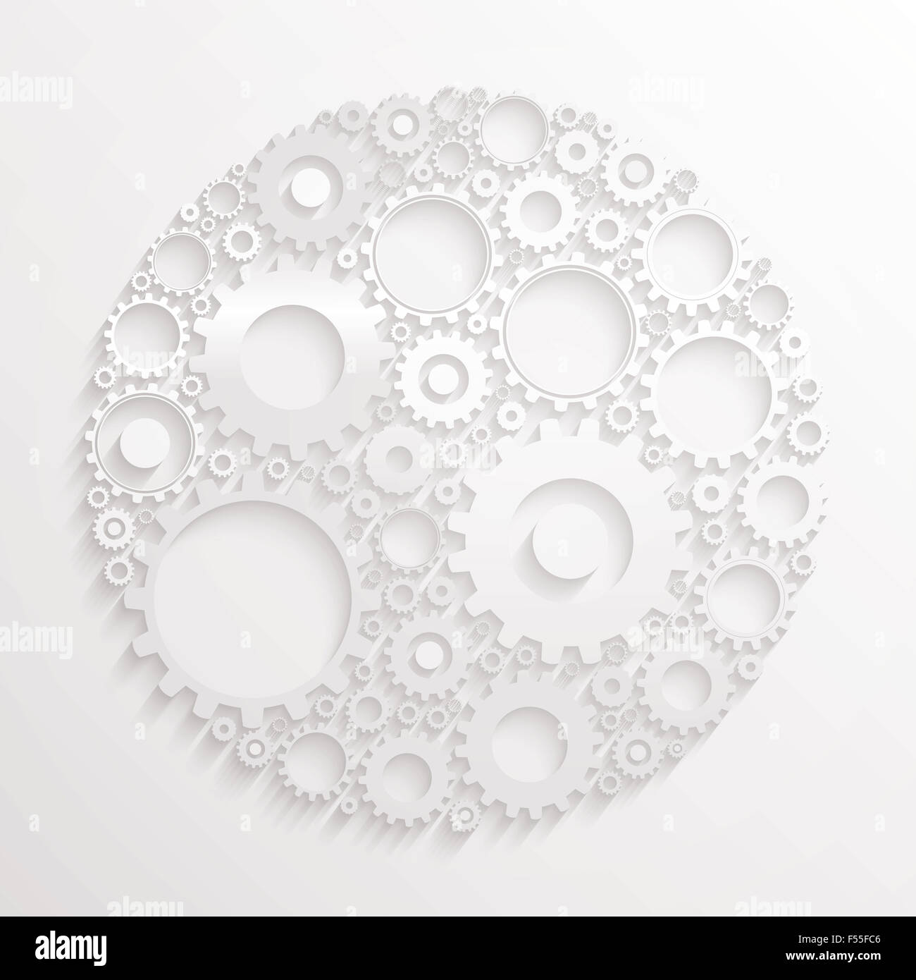 Vector Illustration of Abstract Cog Wheels Stock Photo - Alamy