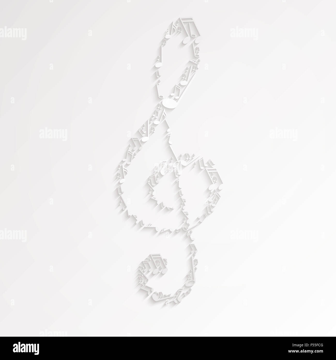 Illustration of an Elegant Clef Stock Photo - Alamy