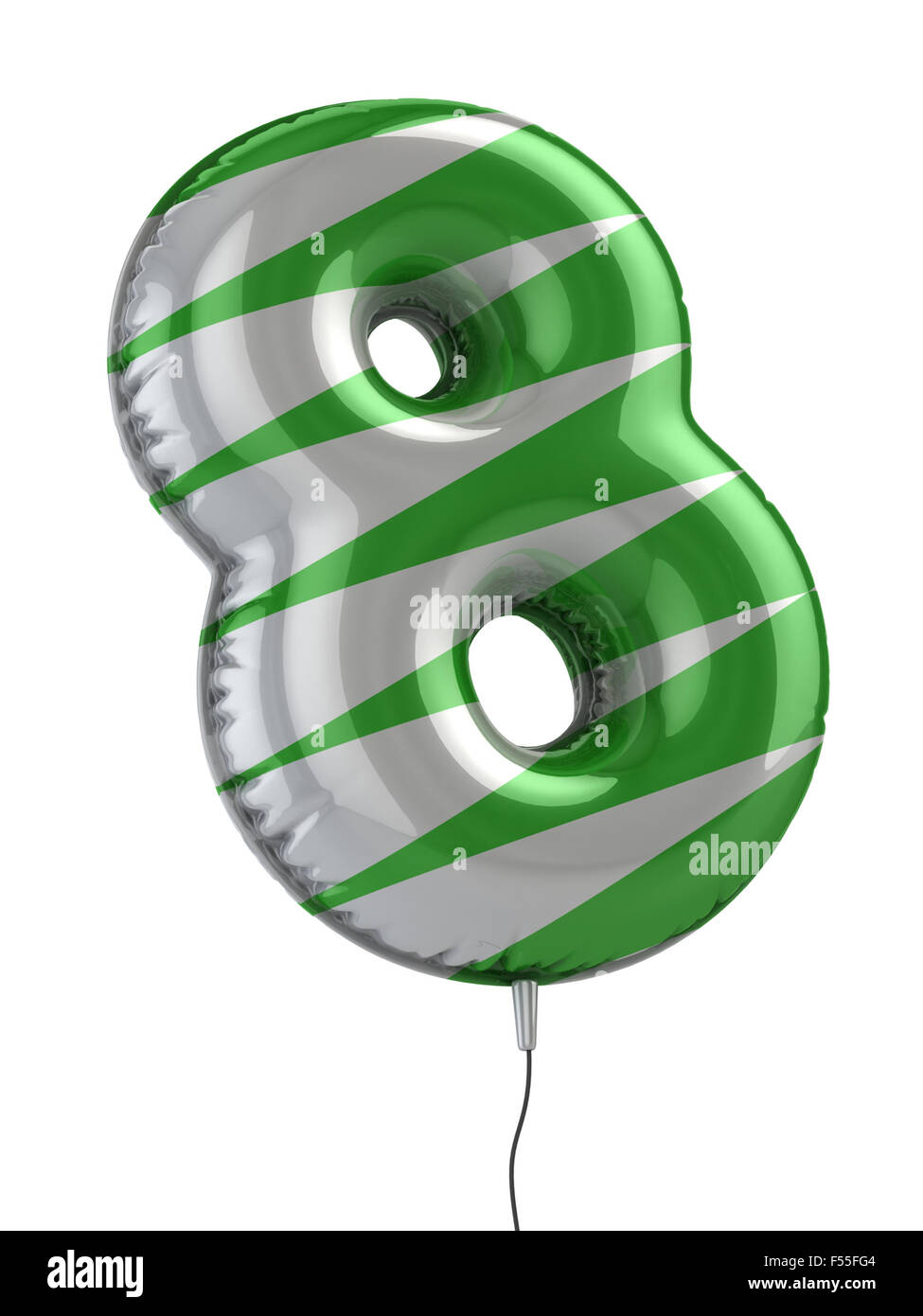 number 8 balloon 3d illustration Stock Photo - Alamy