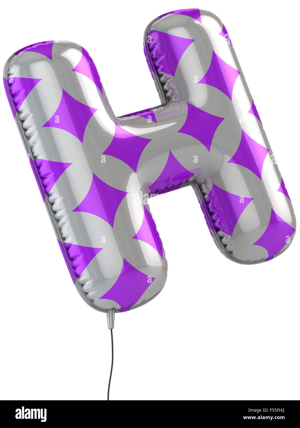 letter H balloon 3d illustration Stock Photo - Alamy