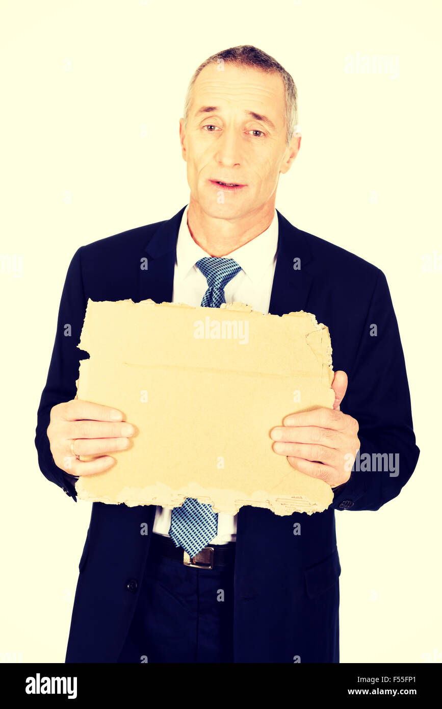 Cardboard sign man hi-res stock photography and images - Alamy