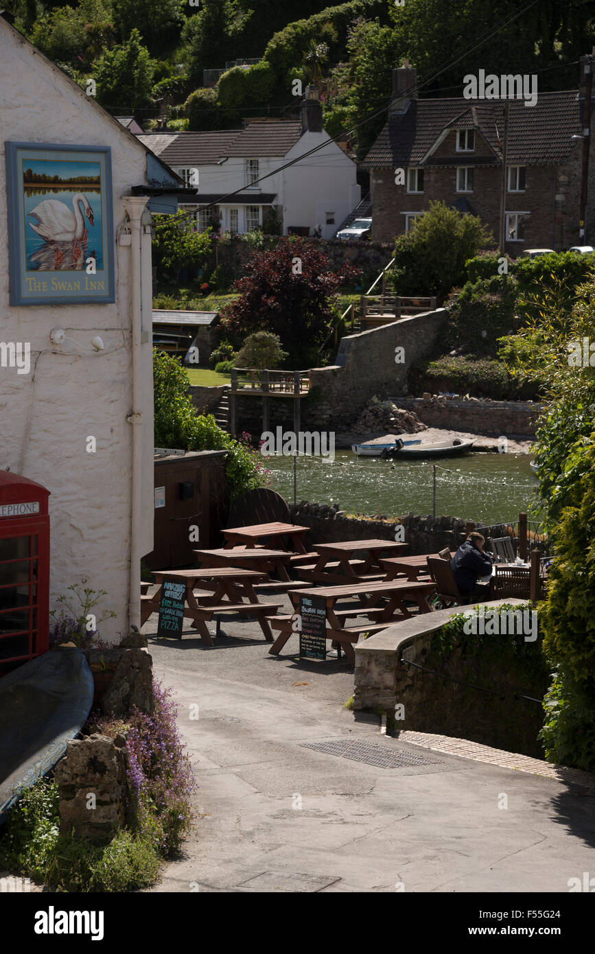 The swan inn Newton Ferrers Stock Photo - Alamy