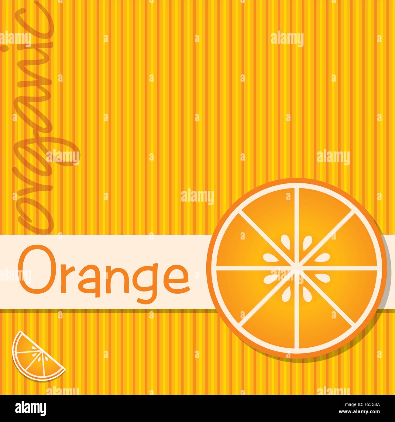 Bright organic orange card in vector format Stock Vector Image & Art ...