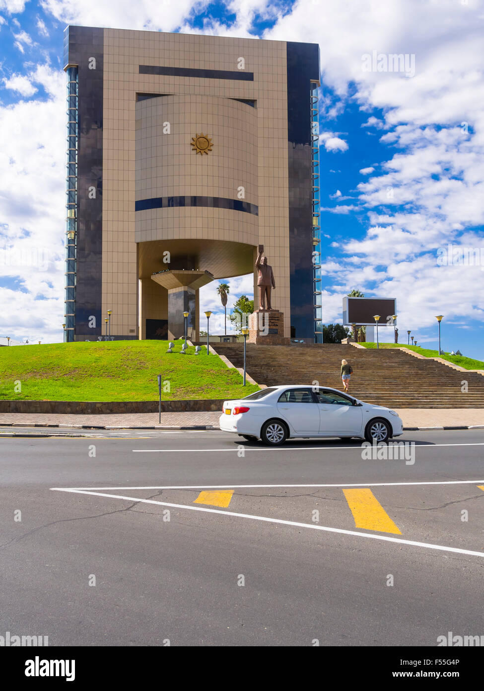 Namibia, Windhoek, Independence Memorial Museum, Statue of President ...