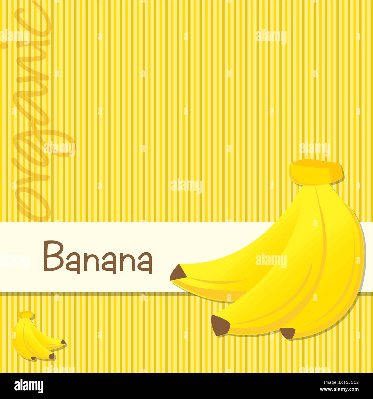 Bright organic banana card in vector format Stock Vector Image & Art ...