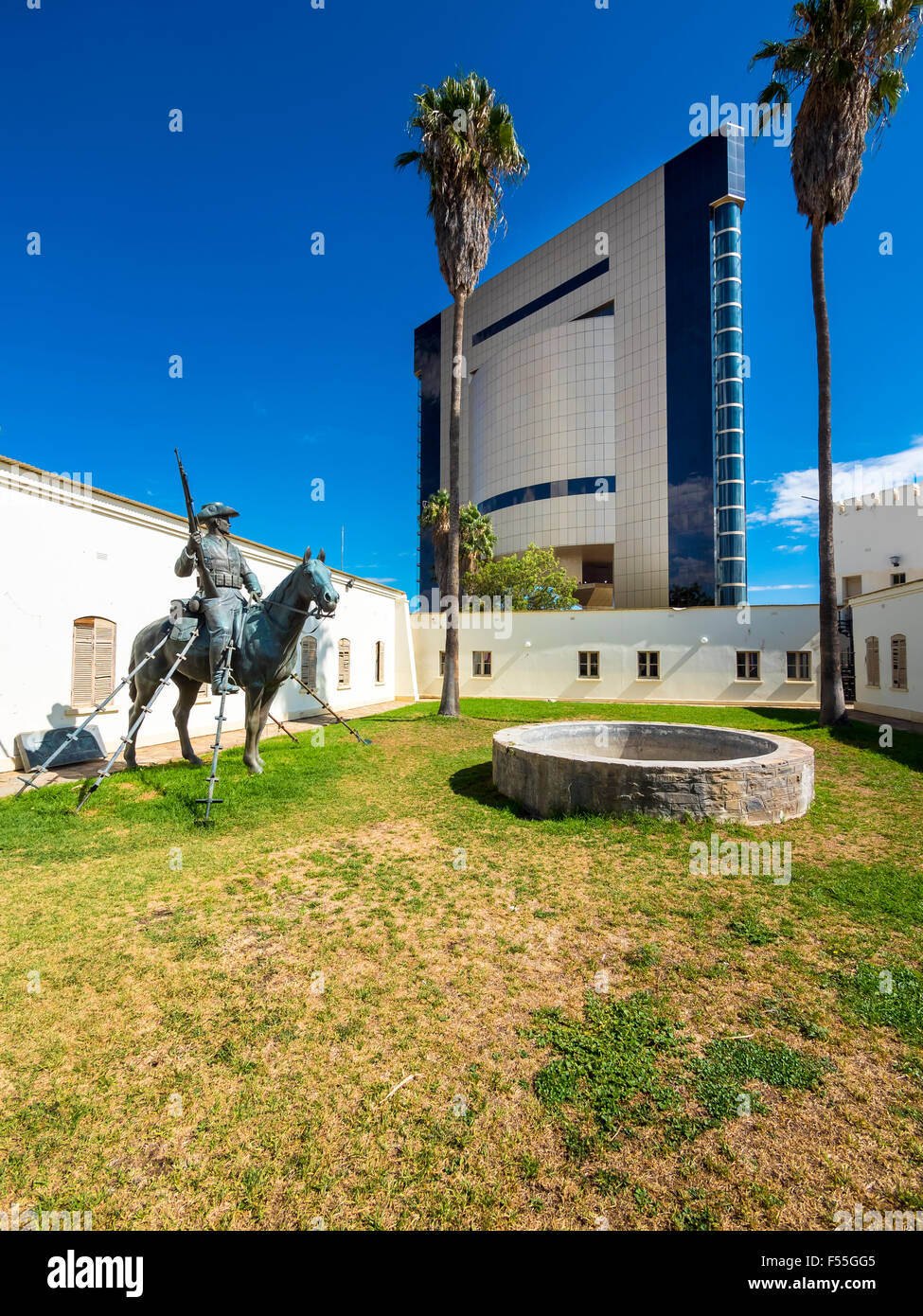 Namibia, Windhoek, Independence Memorial Museum, equestrian statue Curt ...