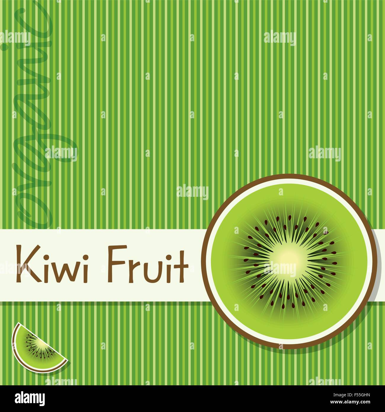 Bright organic kiwi fruit card in vector format Stock Vector Image ...