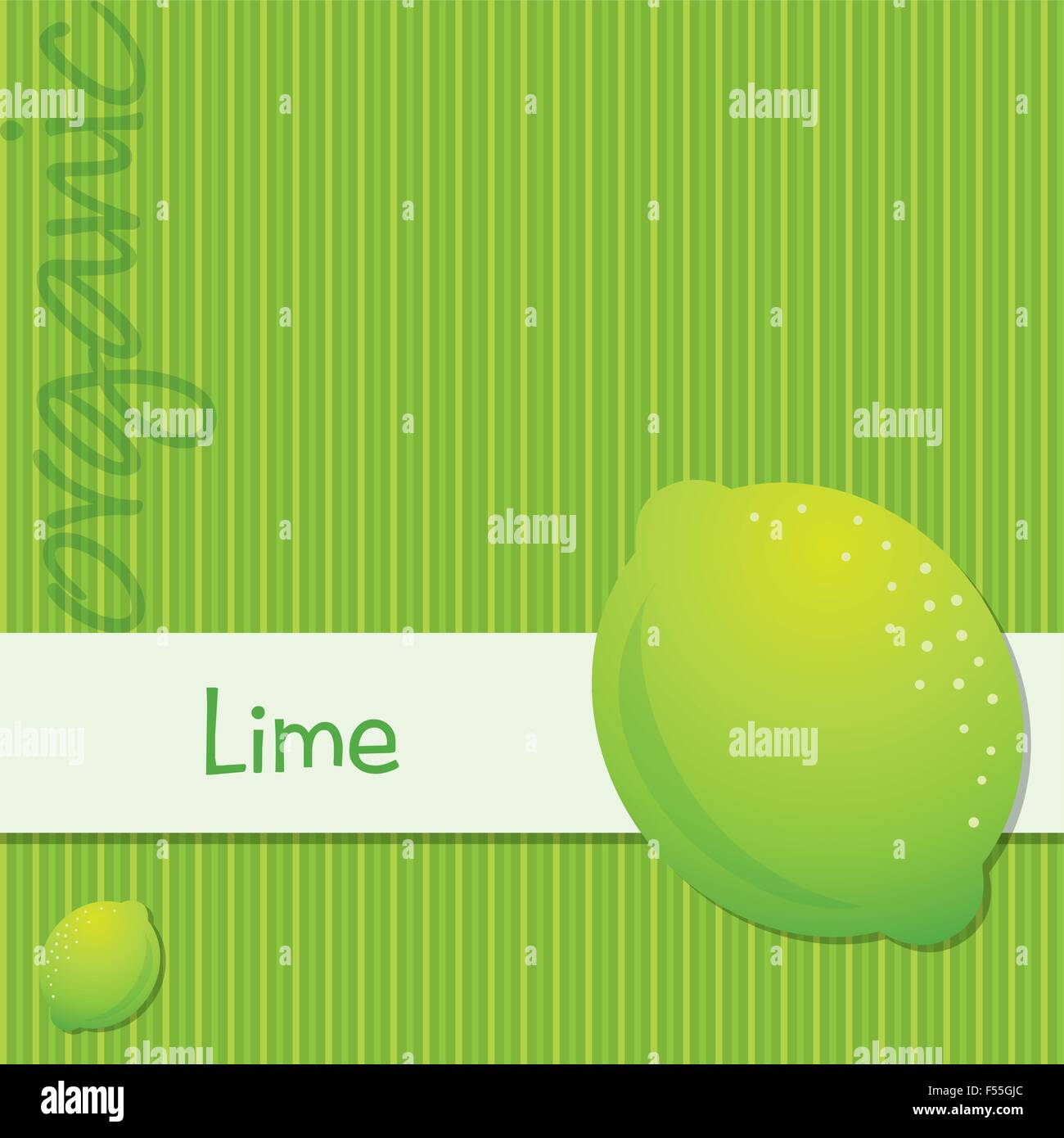 Bright organic lime card Stock Vector Images - Alamy