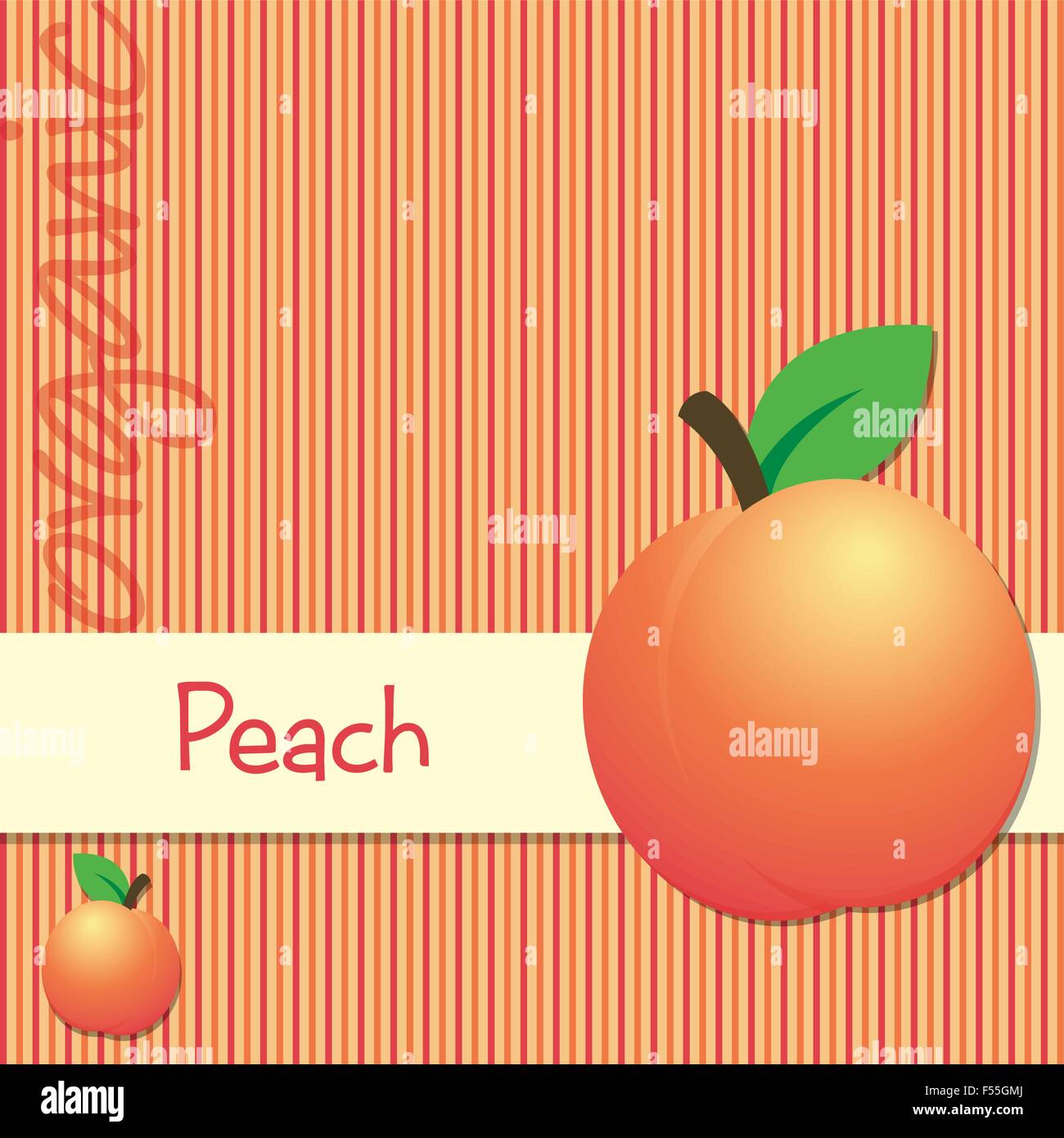 Bright organic peach card in vector format Stock Vector Image & Art - Alamy