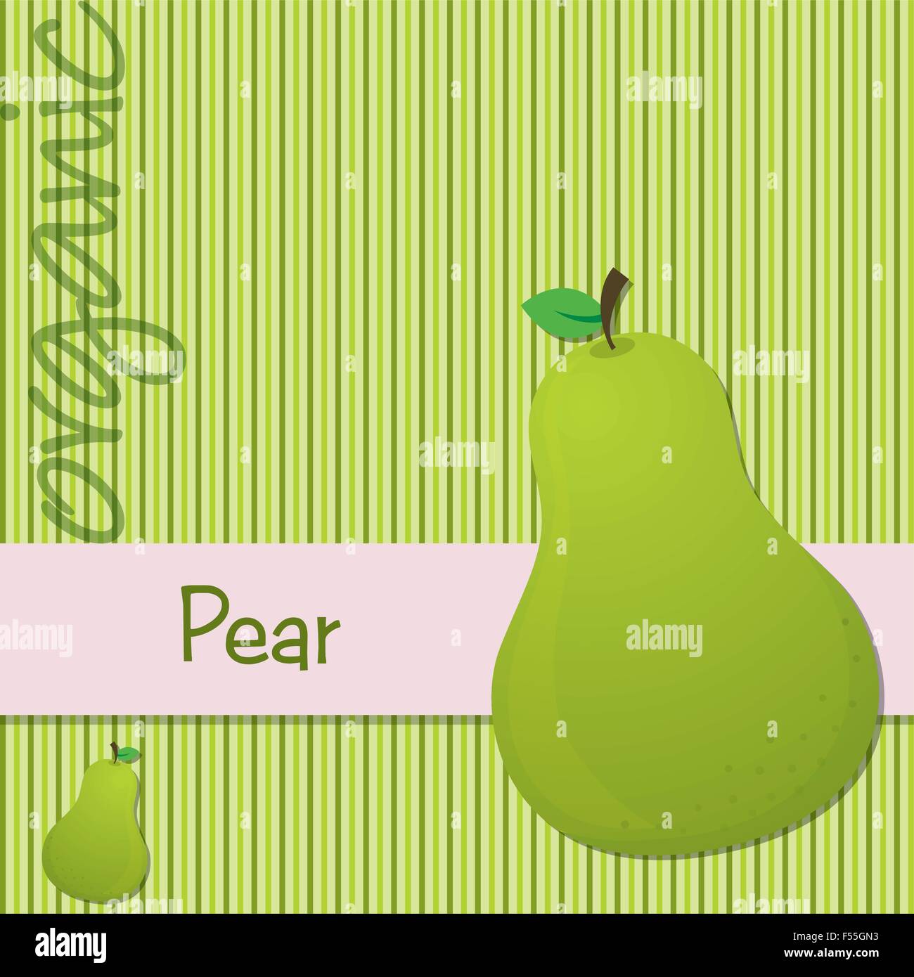 Bright organic pear card in vector format Stock Vector Image & Art - Alamy