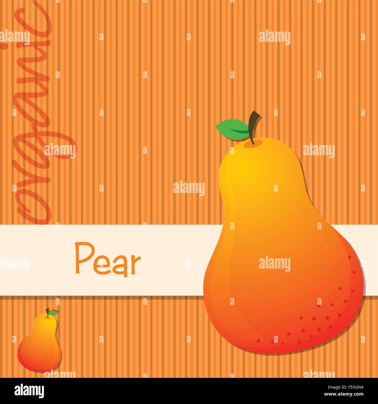 Bright organic pear card in vector format Stock Vector Image & Art - Alamy