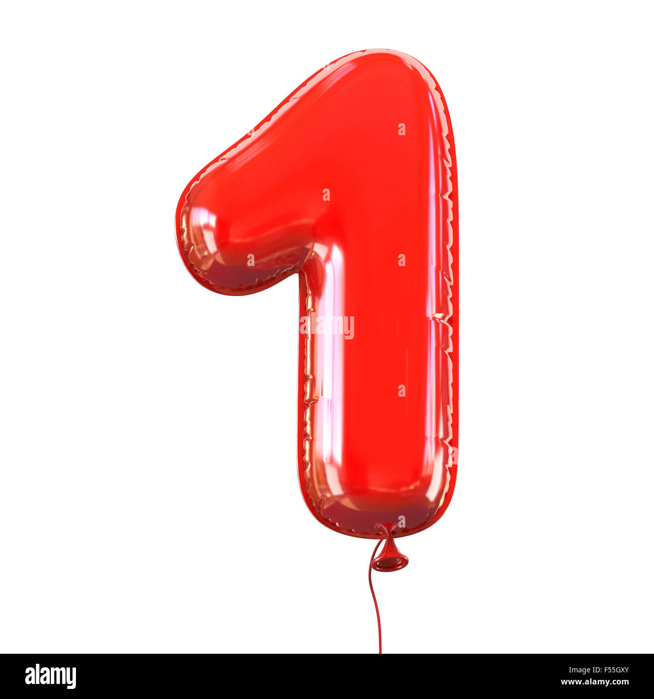 number five - 1 balloon font Stock Photo - Alamy