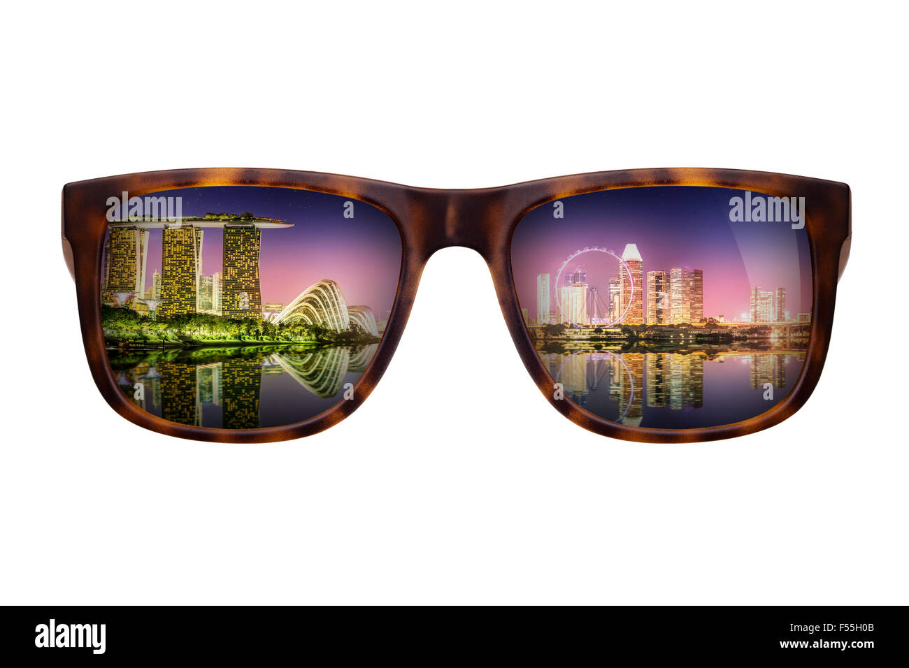 Singapore view marina Cut Out Stock Images & Pictures - Alamy