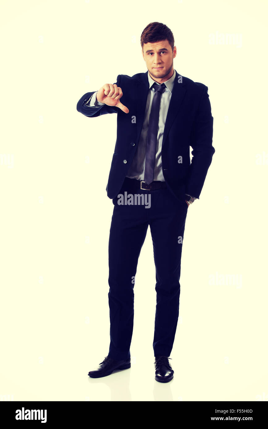 Businessman thumbs down hi-res stock photography and images - Alamy