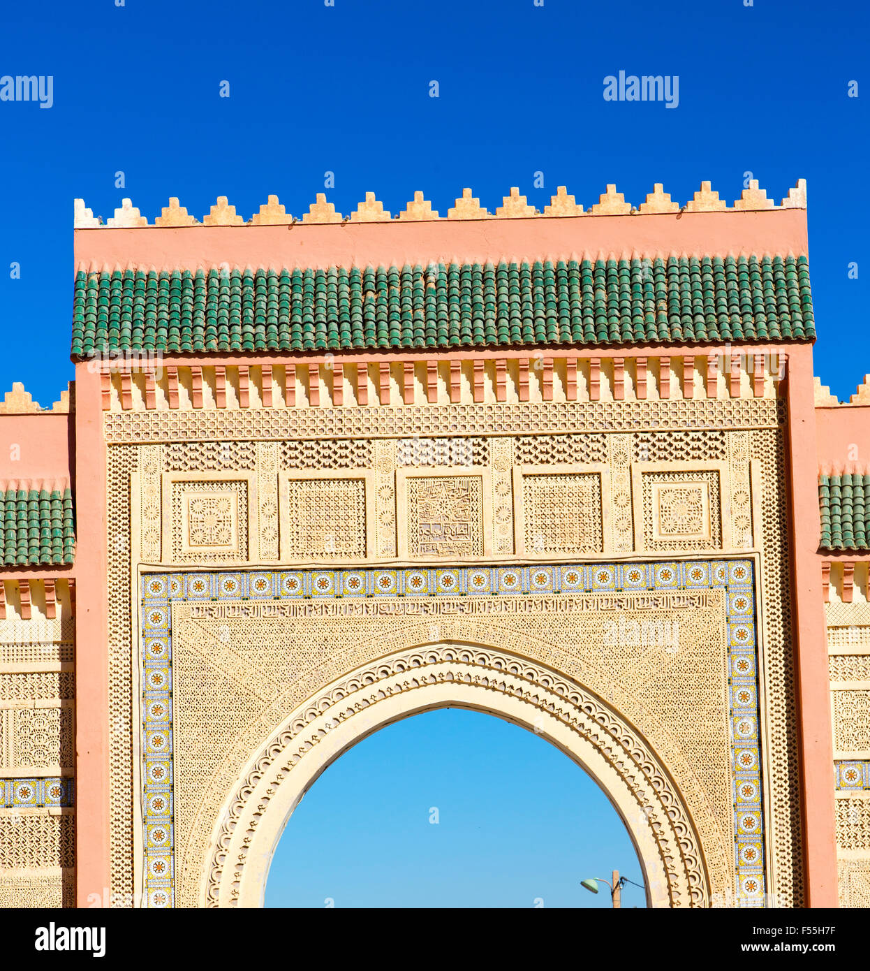 morocco arch in africa old construction the blue sky Stock Photo - Alamy