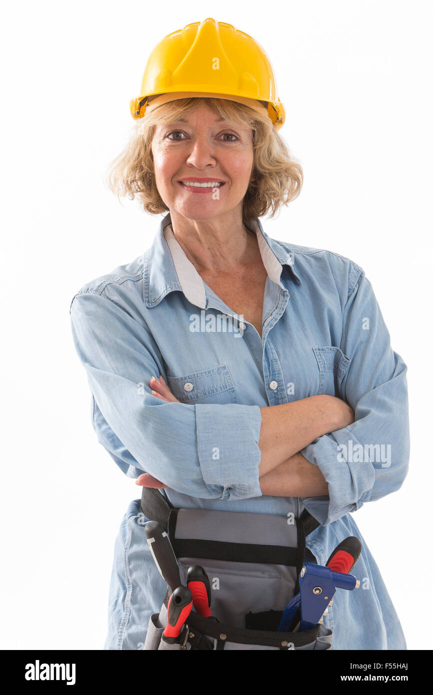 Builder woman hi-res stock photography and images - Alamy