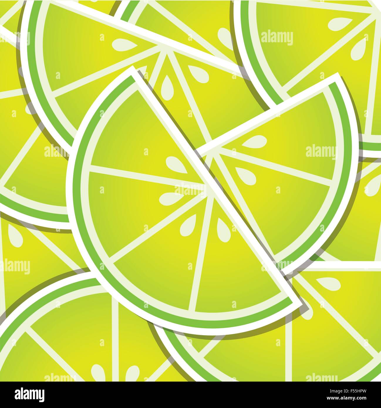 Organic lime slice background/card in vector format Stock Vector Image ...