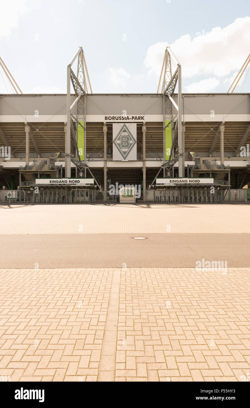 Germany, Monchengladbach, Borussia Park, Stadium entrance Stock Photo ...