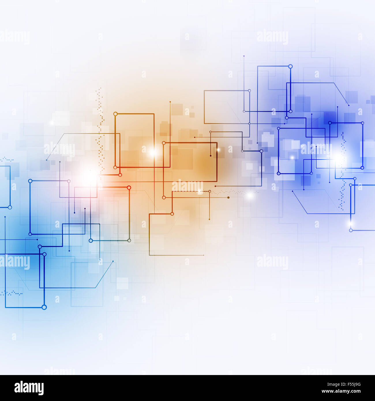 abstract communication technology bright business background Stock ...