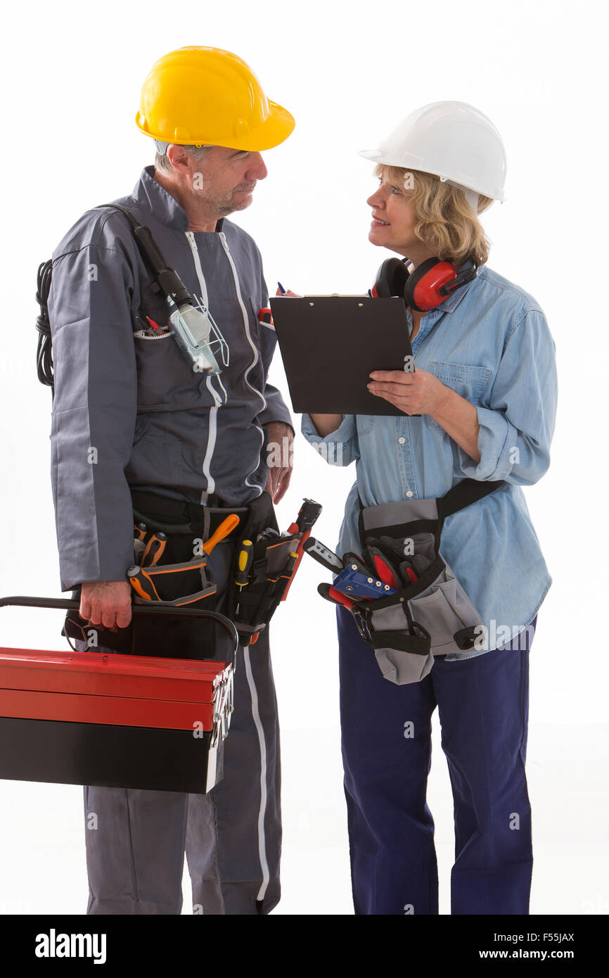 Man builders industry building Cut Out Stock Images & Pictures - Alamy