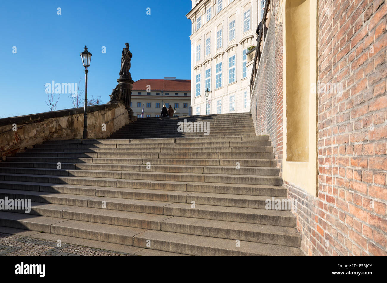 Prague castle steps hi-res stock photography and images - Alamy