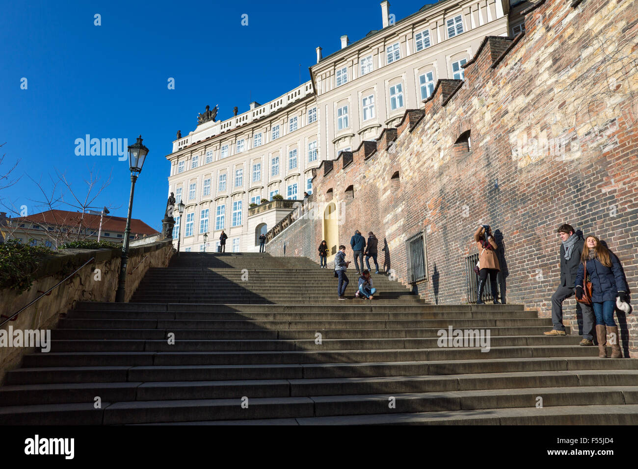 Prague castle steps hi-res stock photography and images - Alamy