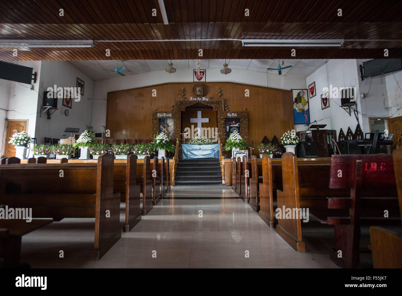 Yangon, Yangon, Myanmar. 26th Oct, 2015. A view from inside the ...
