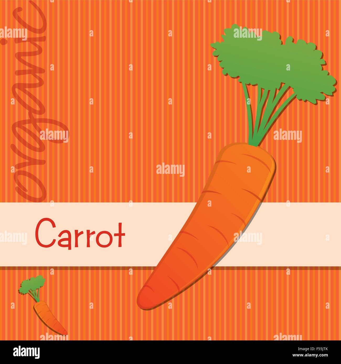 Bright organic carrot card in vector format Stock Vector Image & Art ...