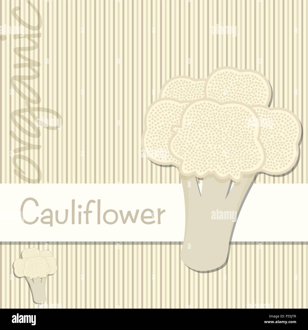 Fresh white cauliflower in Stock Vector Images - Alamy
