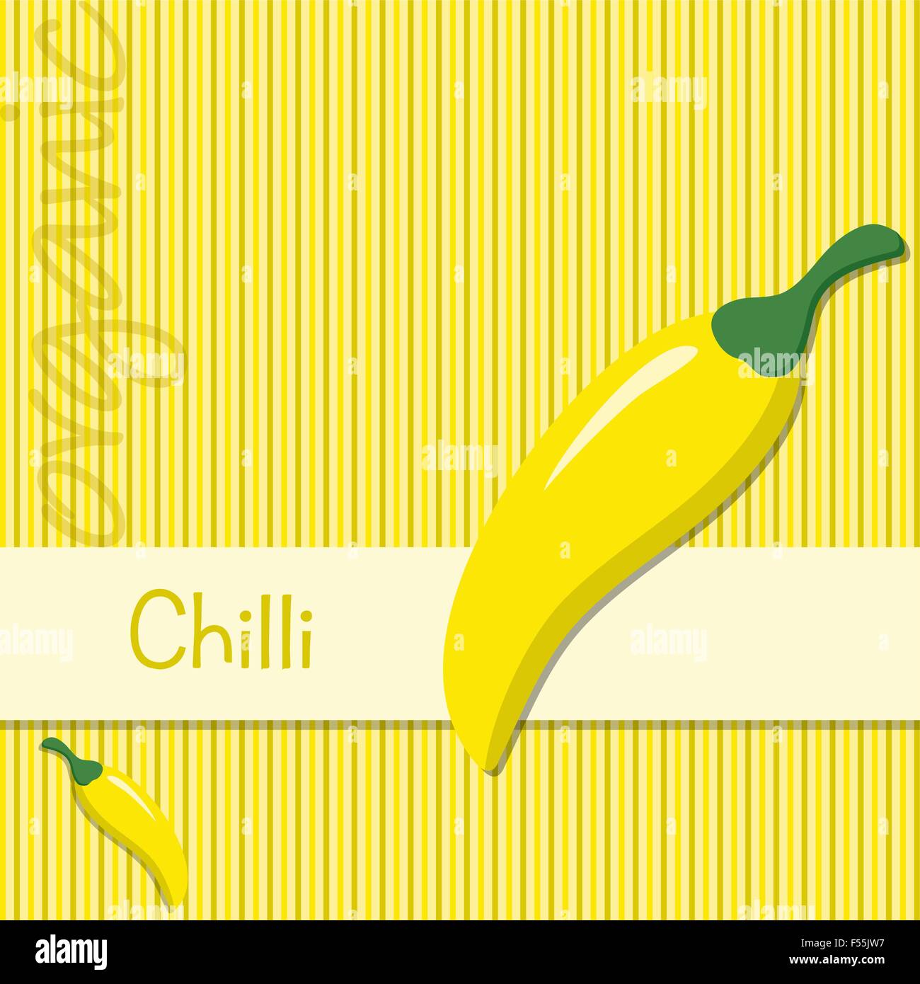 Bright organic chilli pepper card in vector format Stock Vector Image ...