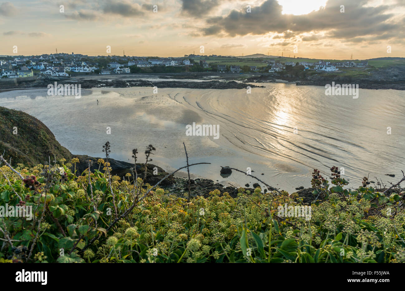 Sunset at Cemaes Bay, Isle of Anglesey, North Wales, UK. Taken on 15th ...