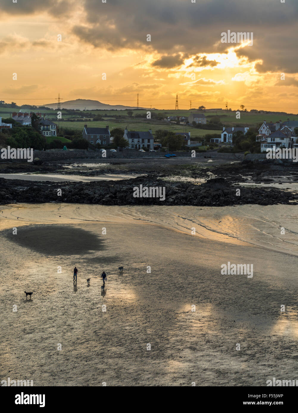 Sunset at Cemaes Bay, Isle of Anglesey, North Wales, UK. Taken on 15th ...