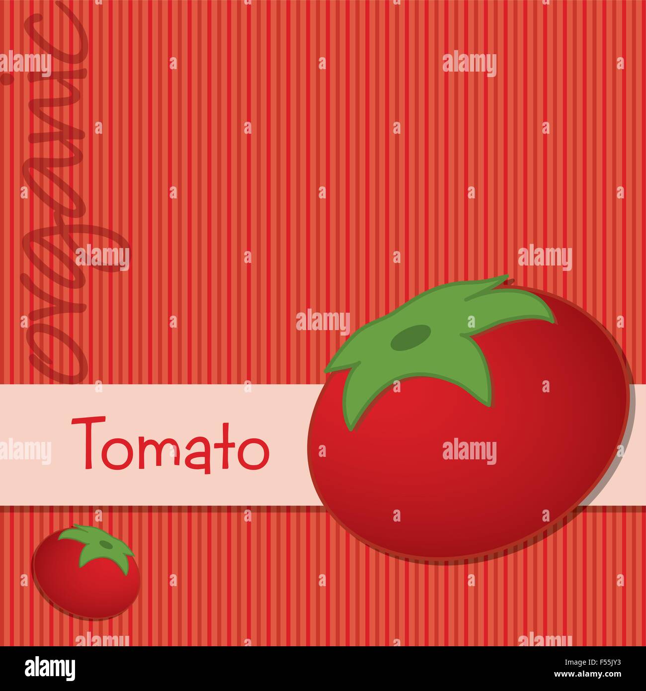 Bright organic tomato card in vector format Stock Vector Image & Art ...