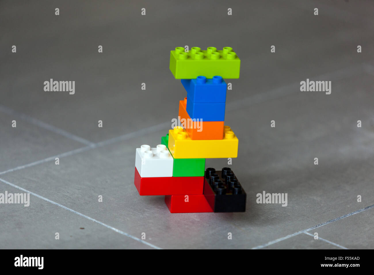 Plastic cubes, game that develops creativity and imagination Stock ...