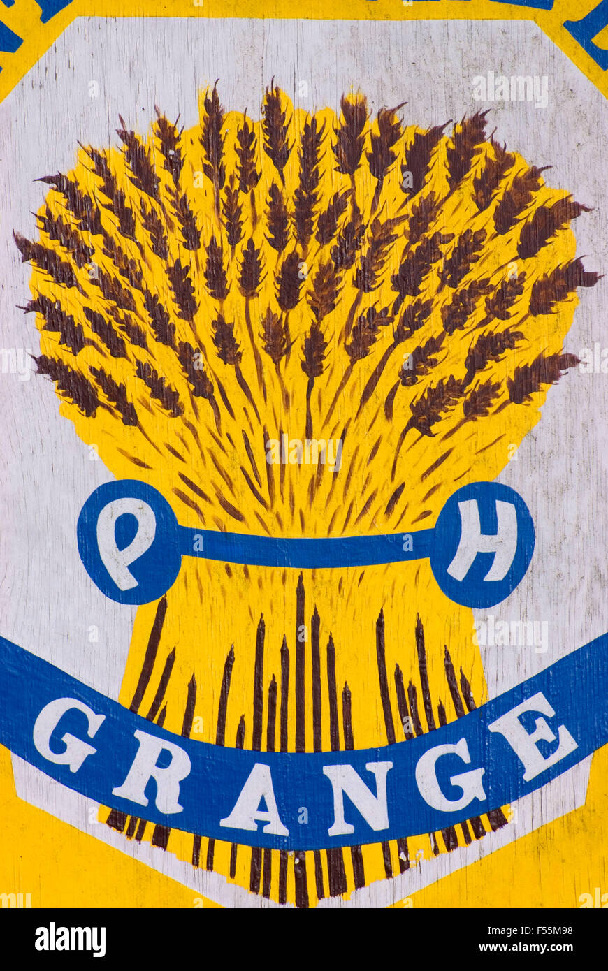 Grange sign, Lyons, Oregon Stock Photo - Alamy