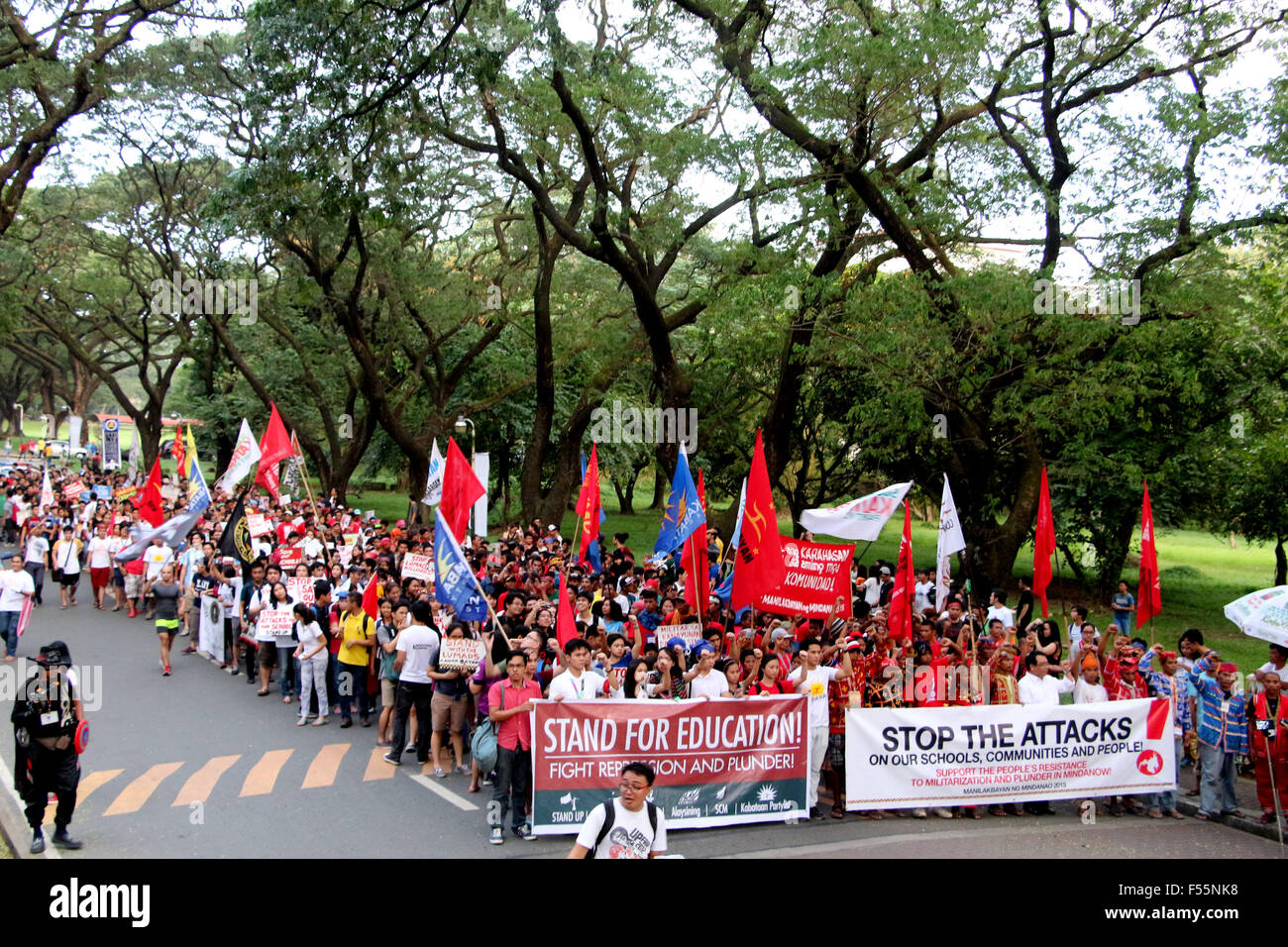 Manila, Philippines. 28th Oct, 2015. Students, tribal groups and other ...