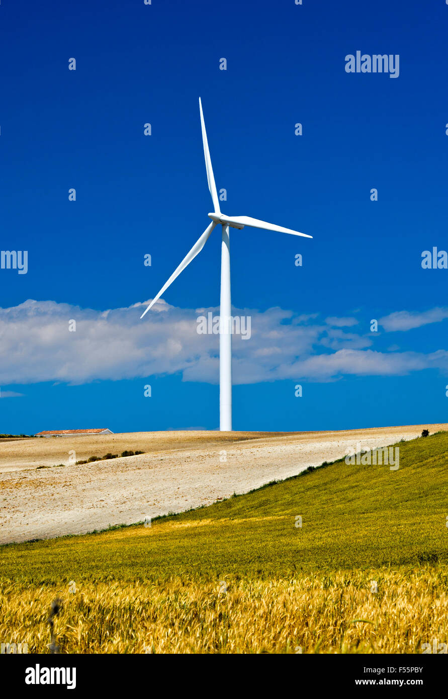 Wind turbine, Jerez de la Frontera, Andalucía, Spain Stock Photo - Alamy