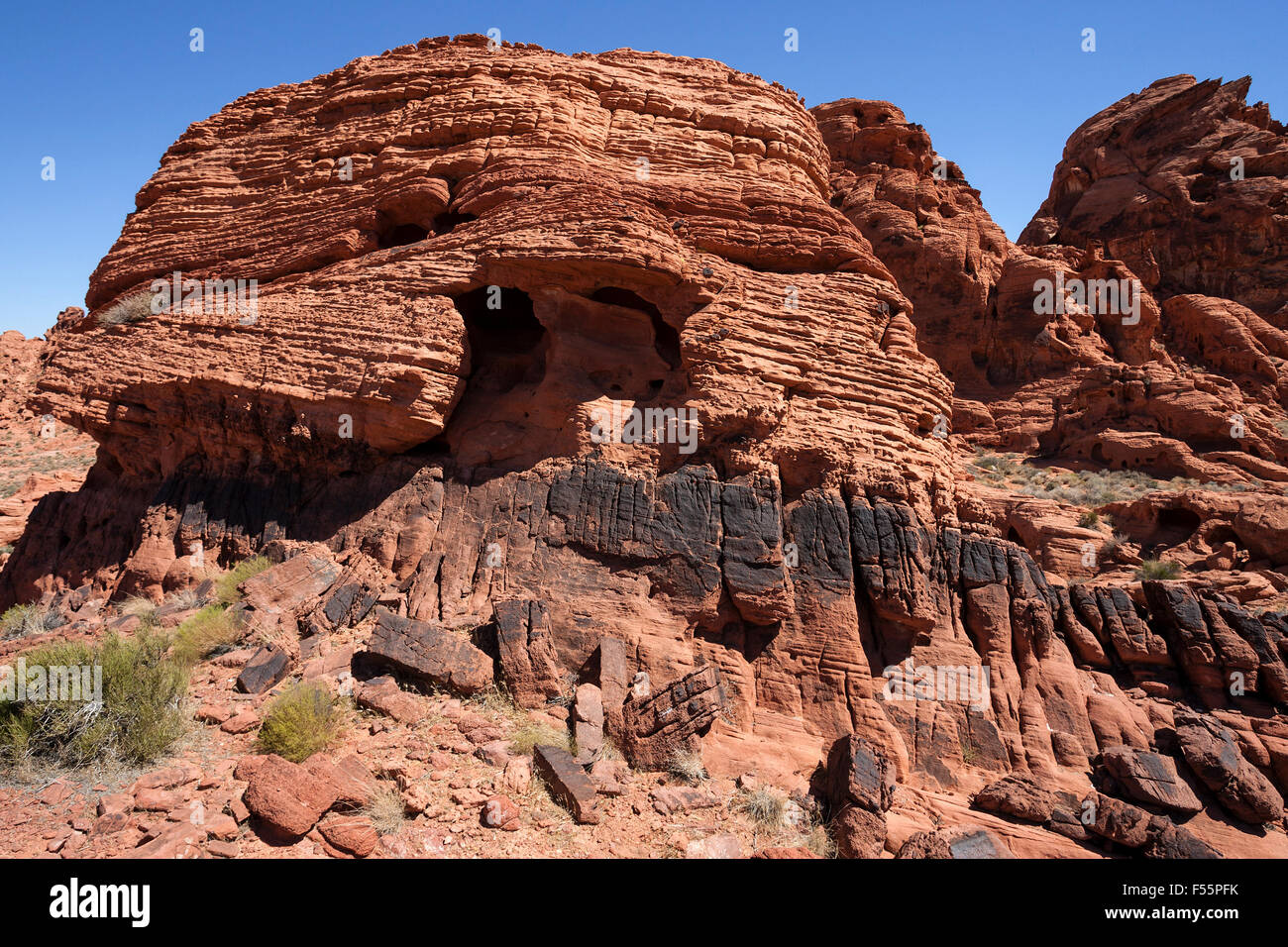 Red sandstone formations, Valley of Fire State Park, Nevada, USA Stock ...